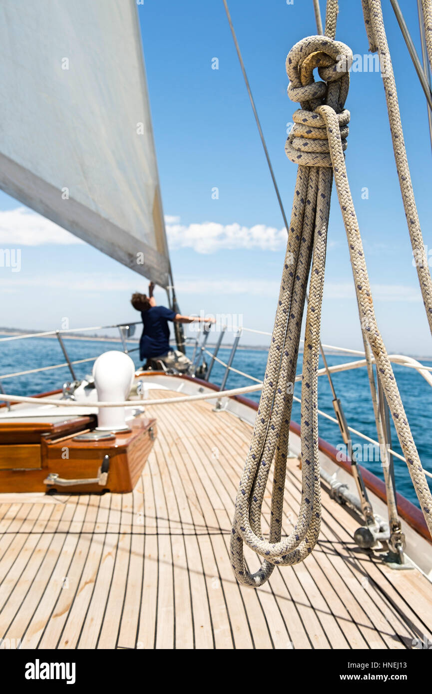 Yacht crew working hi-res stock photography and images - Alamy