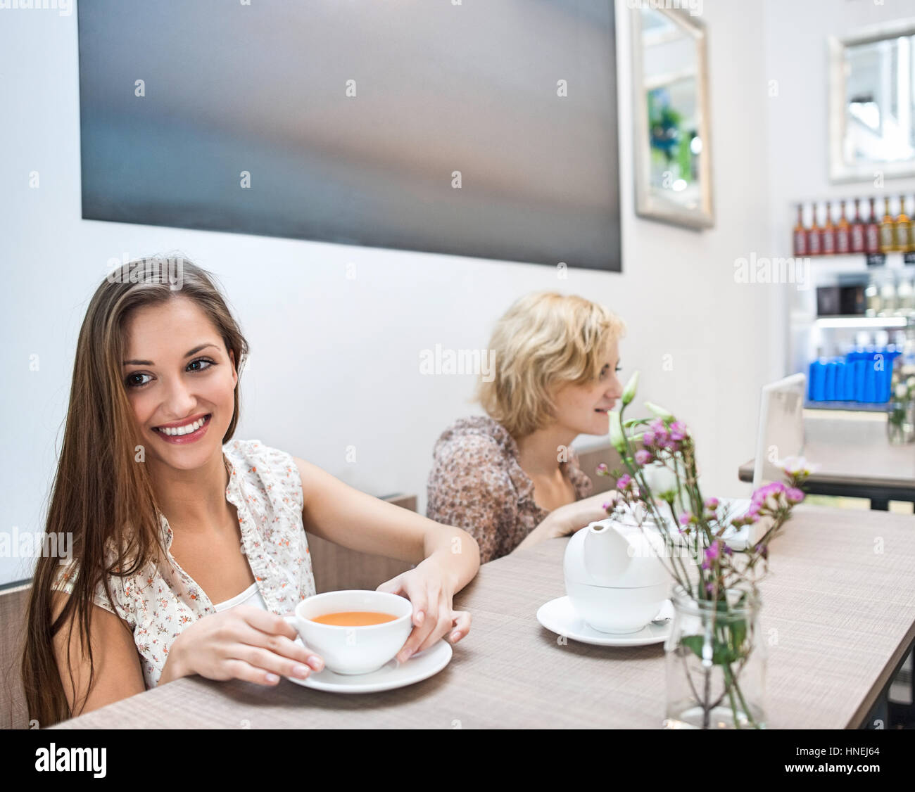 Women in cafe having coffee hi-res stock photography and images - Alamy