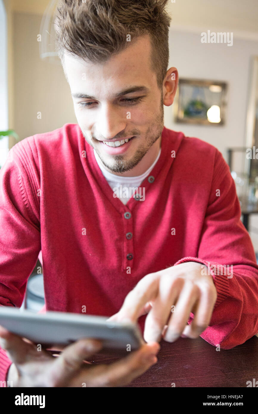 Young man in front of the computer hi-res stock photography and images ...