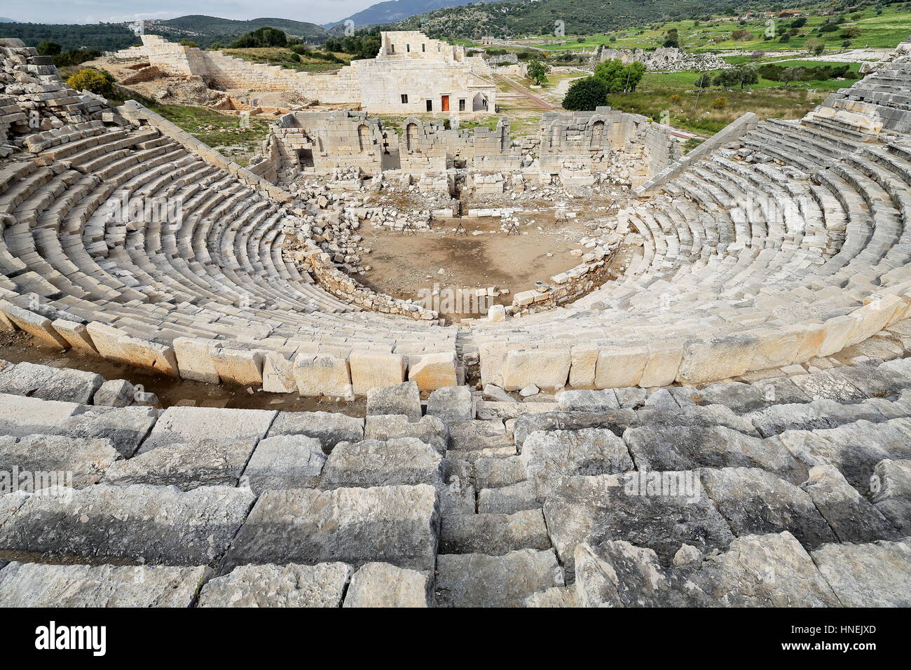 Theater dated from the Hellenistic area.-rebuilt in the early 1st ...