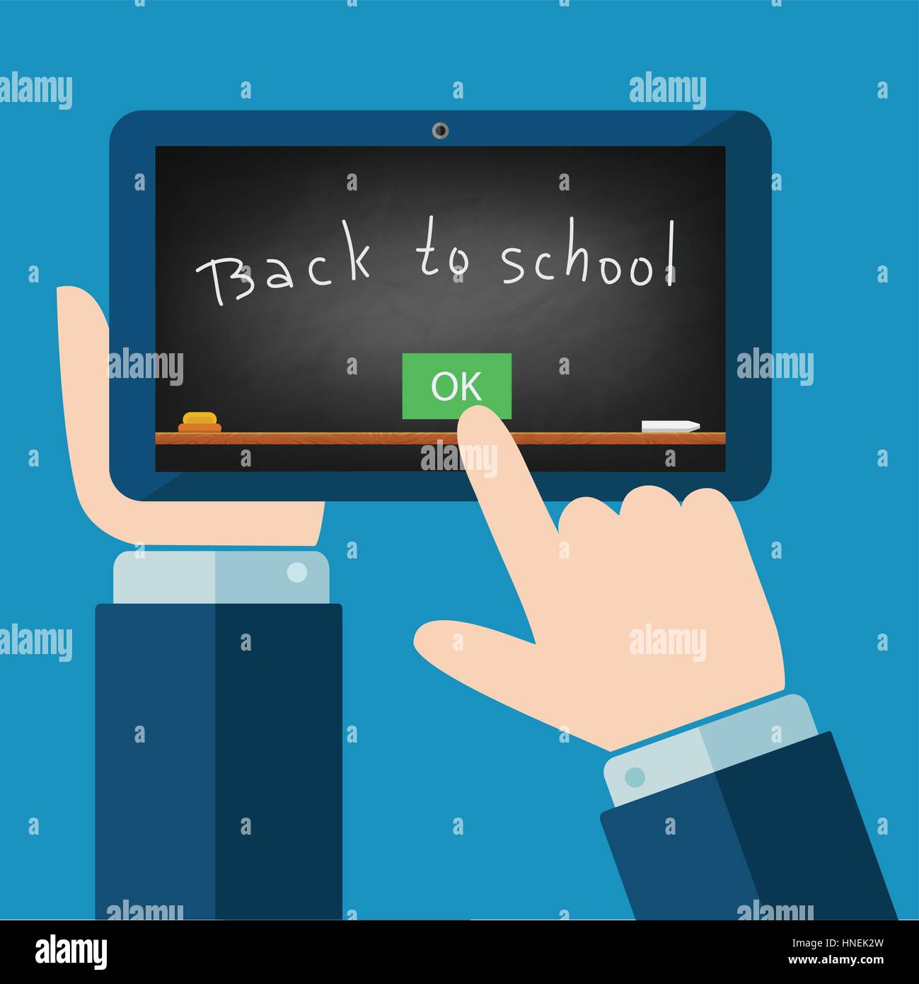 back to school. Independent study using computer technology Stock ...