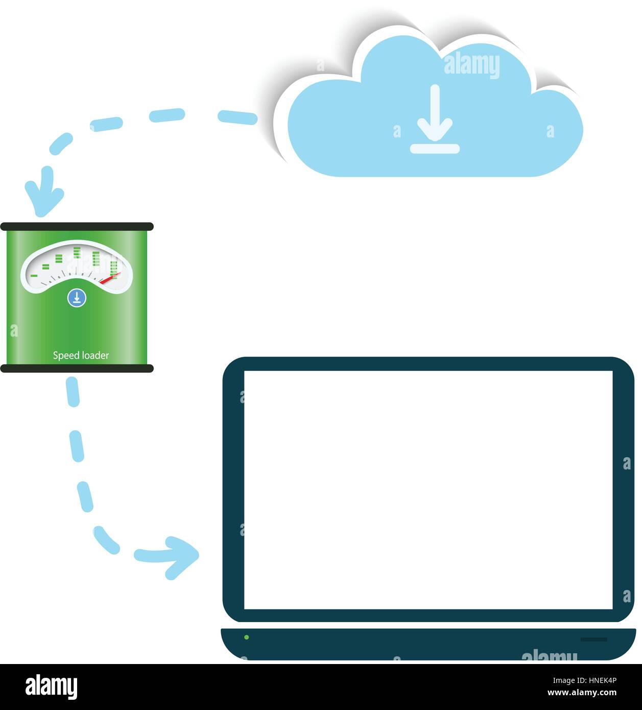 Downloading bar screen in laptop hi-res stock photography and images ...