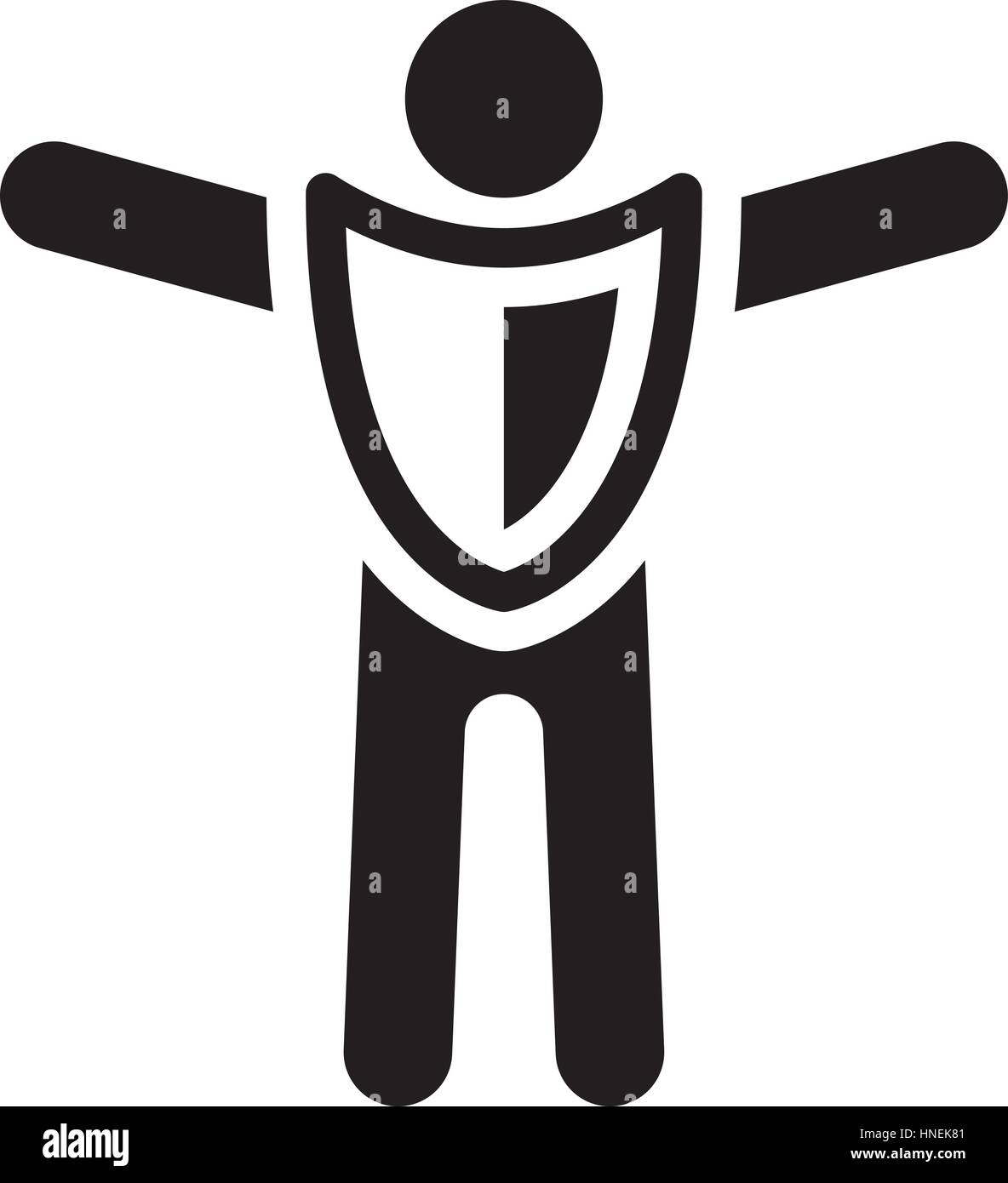 Life Insurance and Medical Services Icon. Flat Design. Isolated man ...