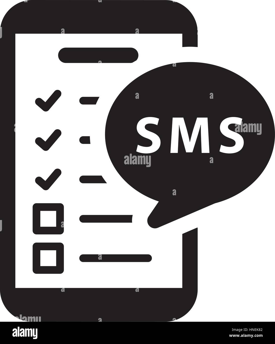 Reminders by SMS and Medical Services Icon. Flat Design. Isolated ...