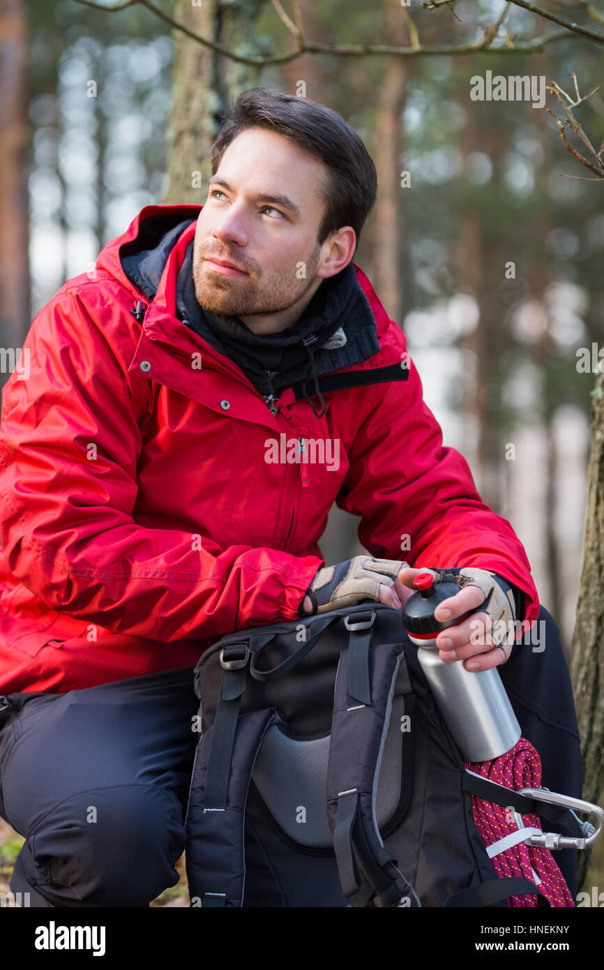 Hiker backpack forest hi-res stock photography and images - Alamy