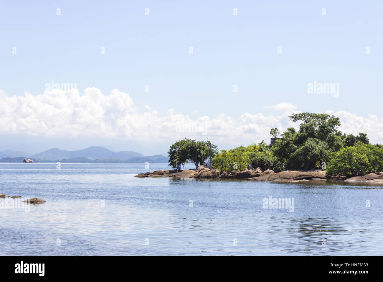 Brazil, State of Rio de Janeiro, Paqueta Island, View of small island ...