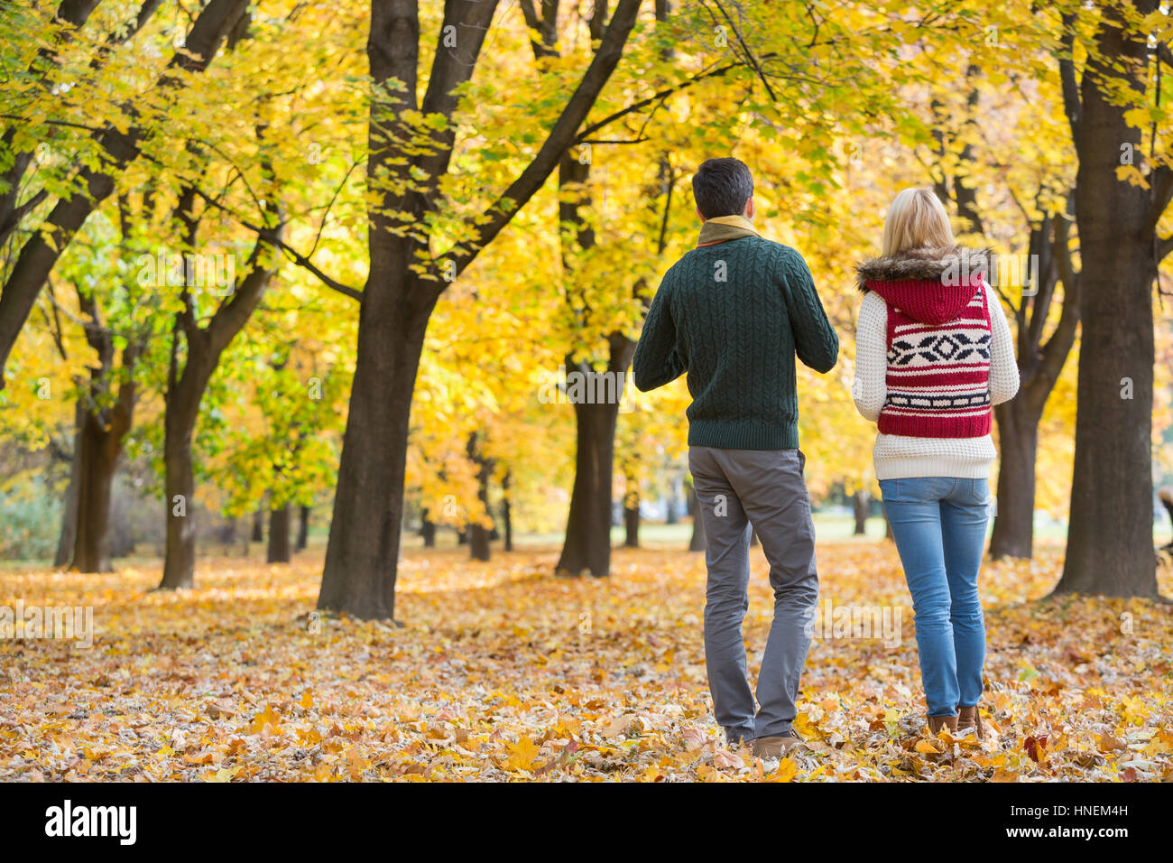 Young couples walking in park hi-res stock photography and images - Alamy