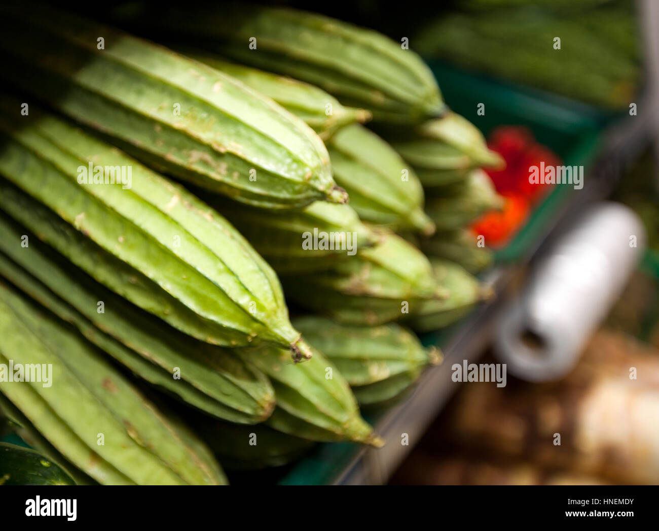 Close-up of gourd plant in grocery store Stock Photo - Alamy