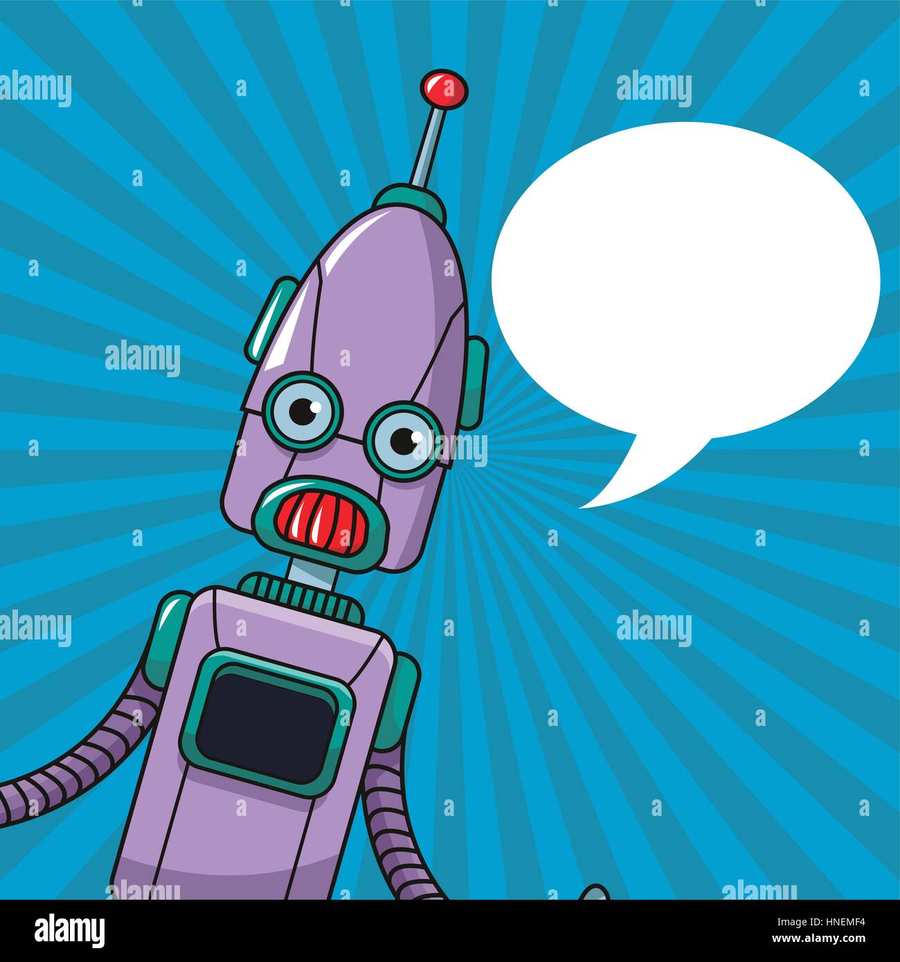 robot technology toy bubble speech vector illustration eps 10 Stock ...