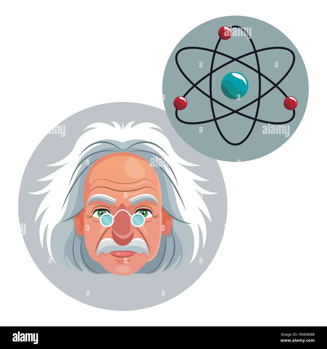 character scientist physical molecule atom icon vector illustration eps ...