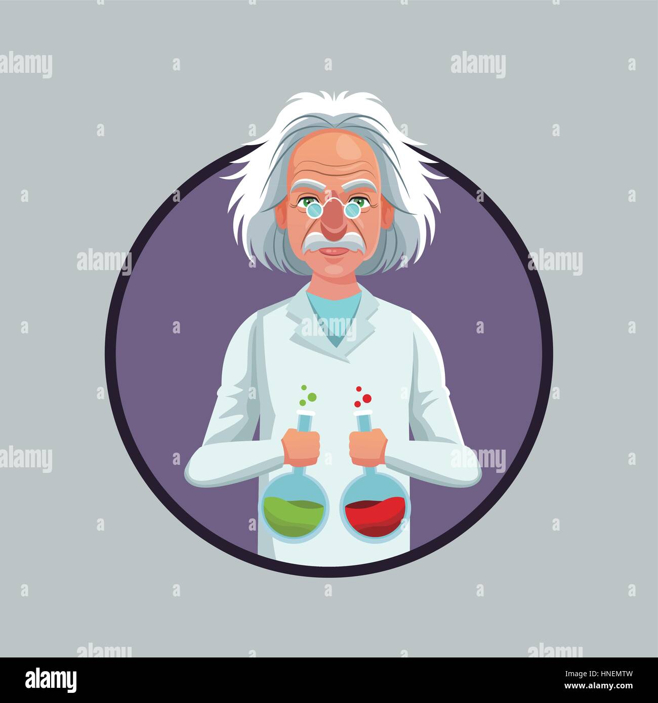 scientist physical with test tube laboratory vector illustration eps 10 ...