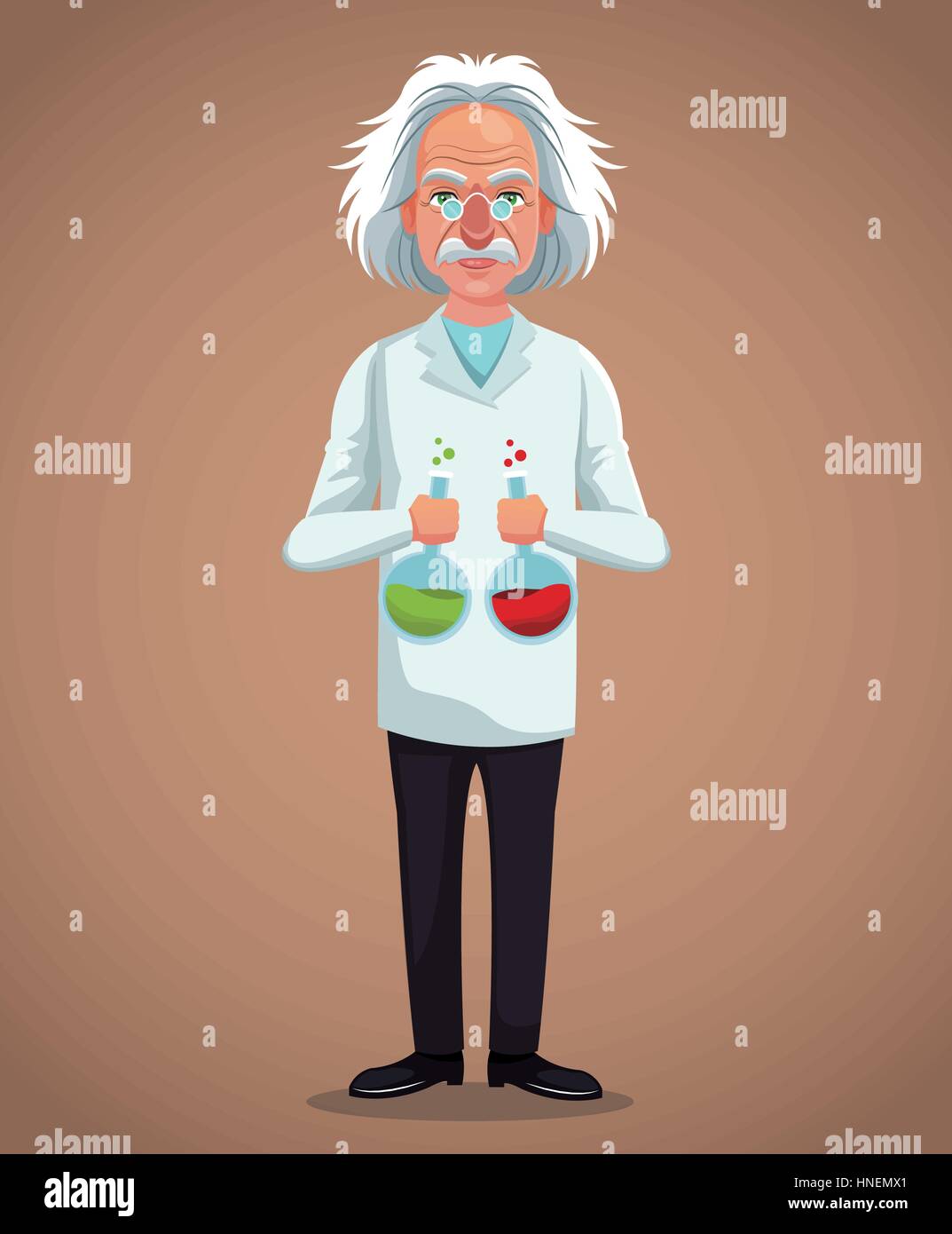 character scientist physical with test tube laboratory vector ...