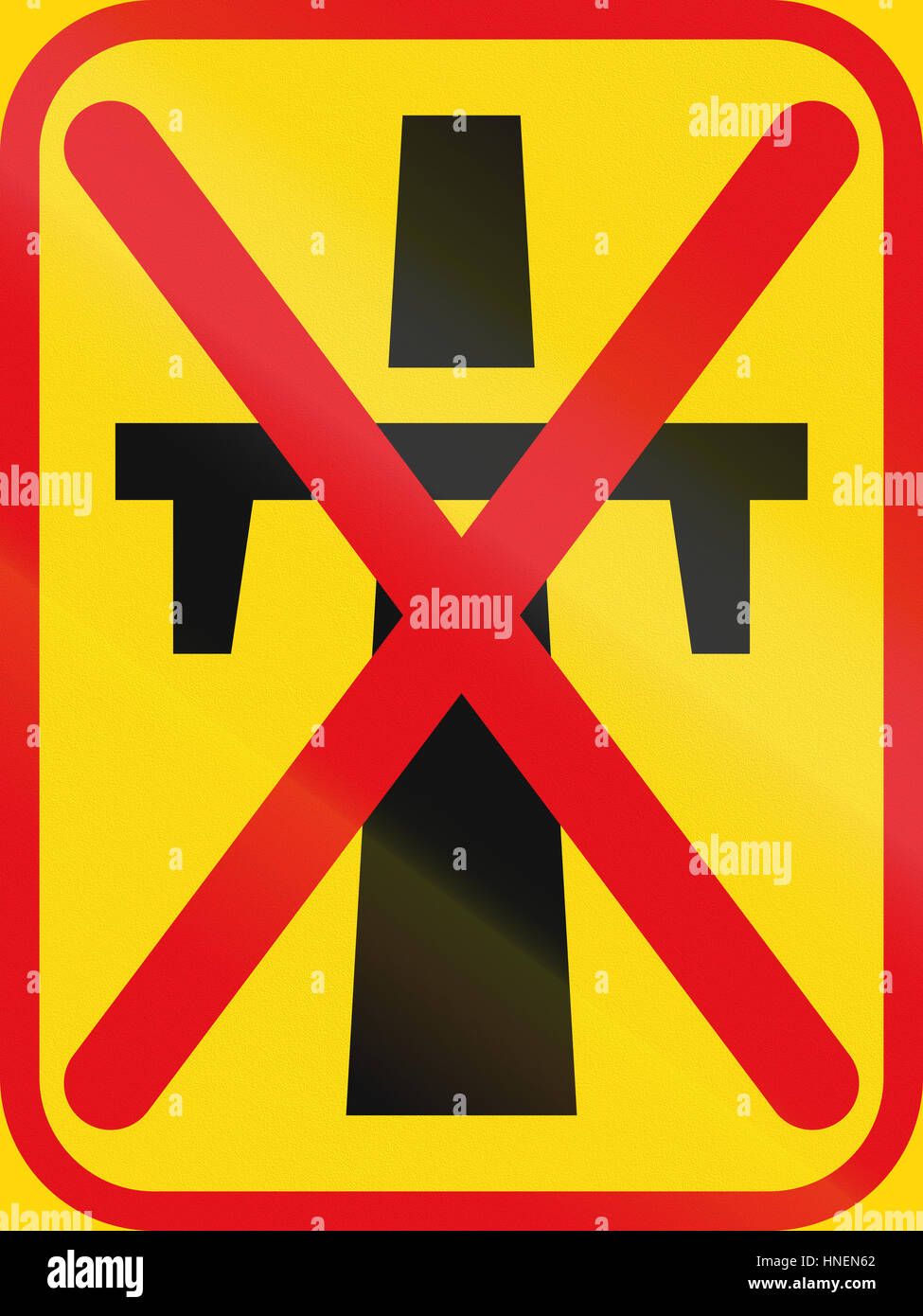 Road sign used in the African country of Botswana - Single-carriageway ...