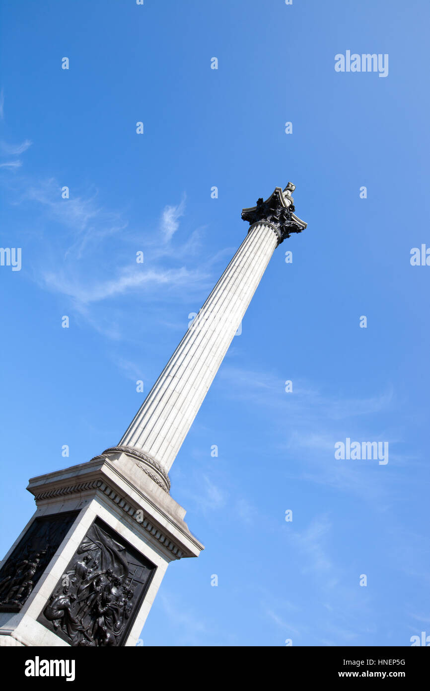 Nelson's Column in Trafalgar Square London Stock Photo - Alamy