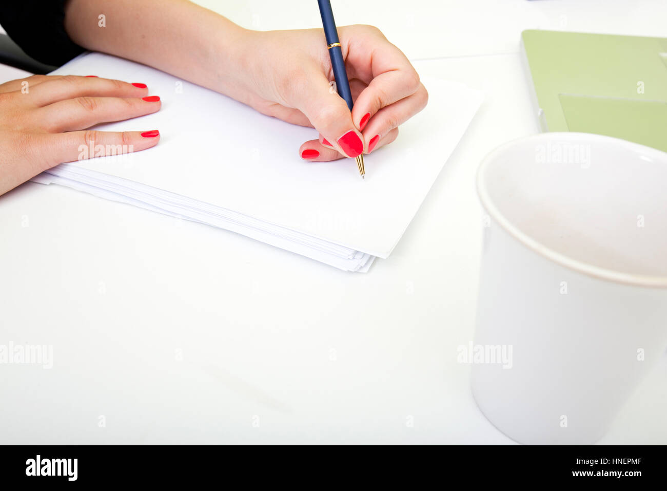 Student hands writing hi-res stock photography and images - Alamy