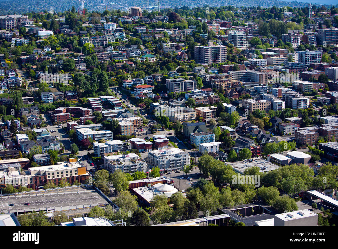 View of Seattle from Space Needle Stock Photo - Alamy