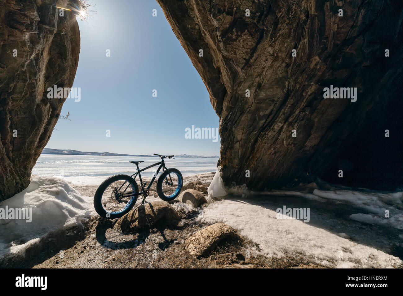Fatbike. Fat tire bike Stock Photo - Alamy