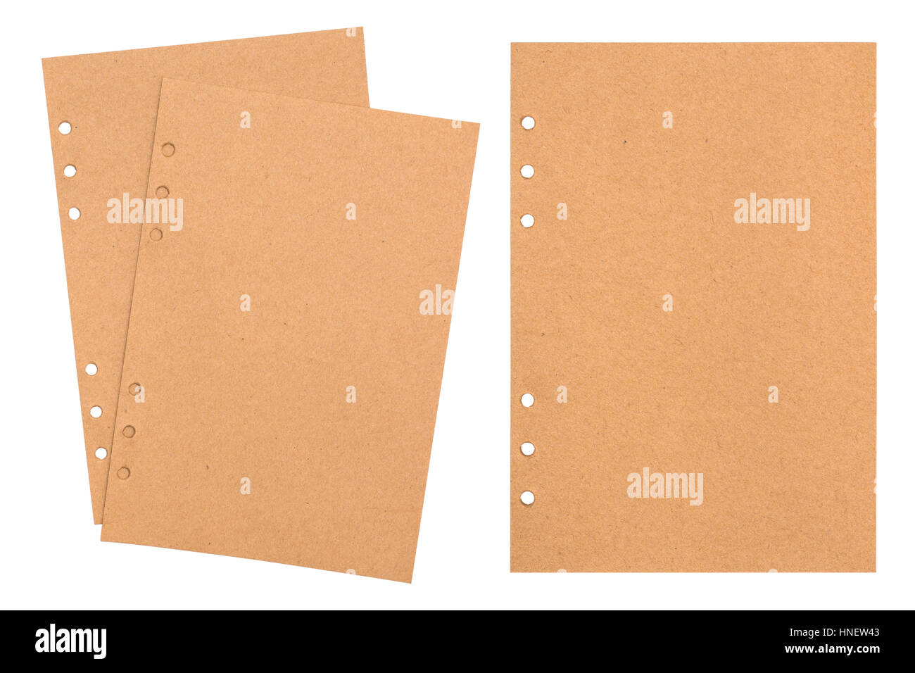 Notebook pages isolated. the Craft paper texture Stock Photo - Alamy