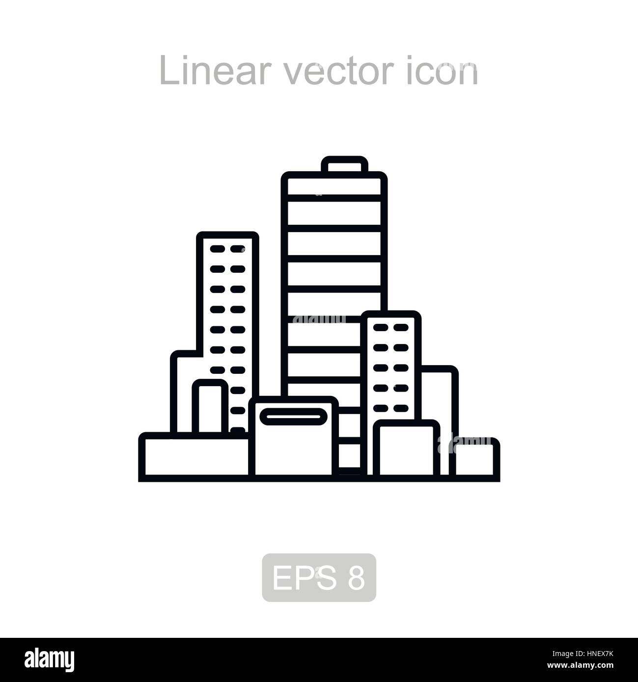 Icon of the city in a linear style Stock Vector Image & Art - Alamy