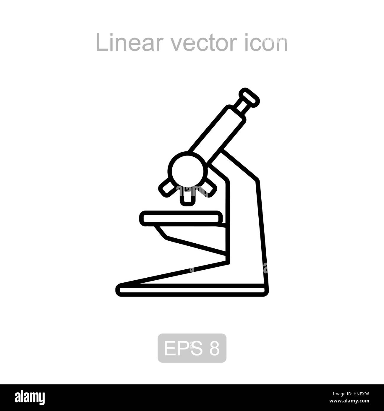 Icon microscope in linear Stock Vector Images - Alamy