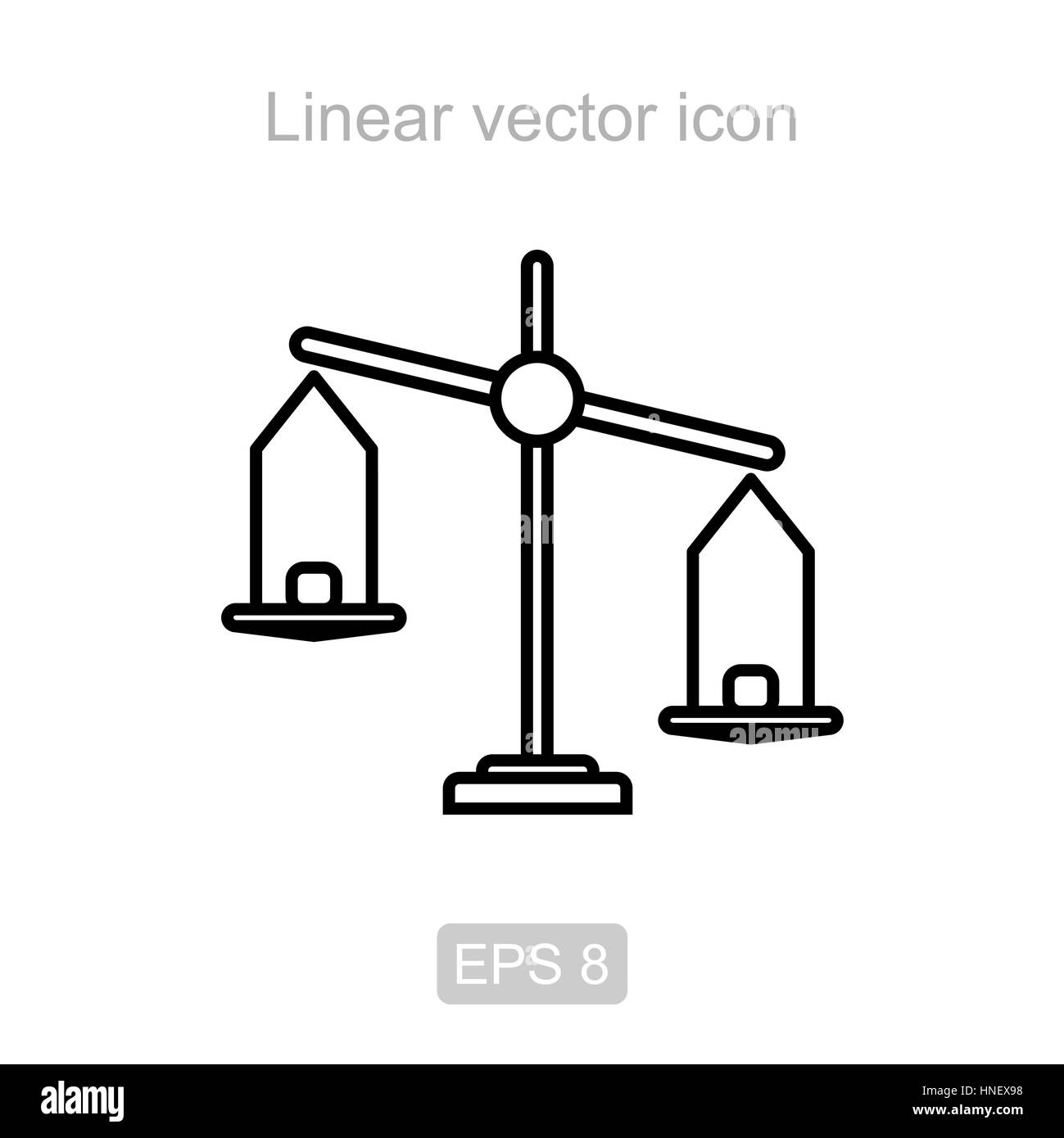 Law scale line style Stock Vector Images - Alamy