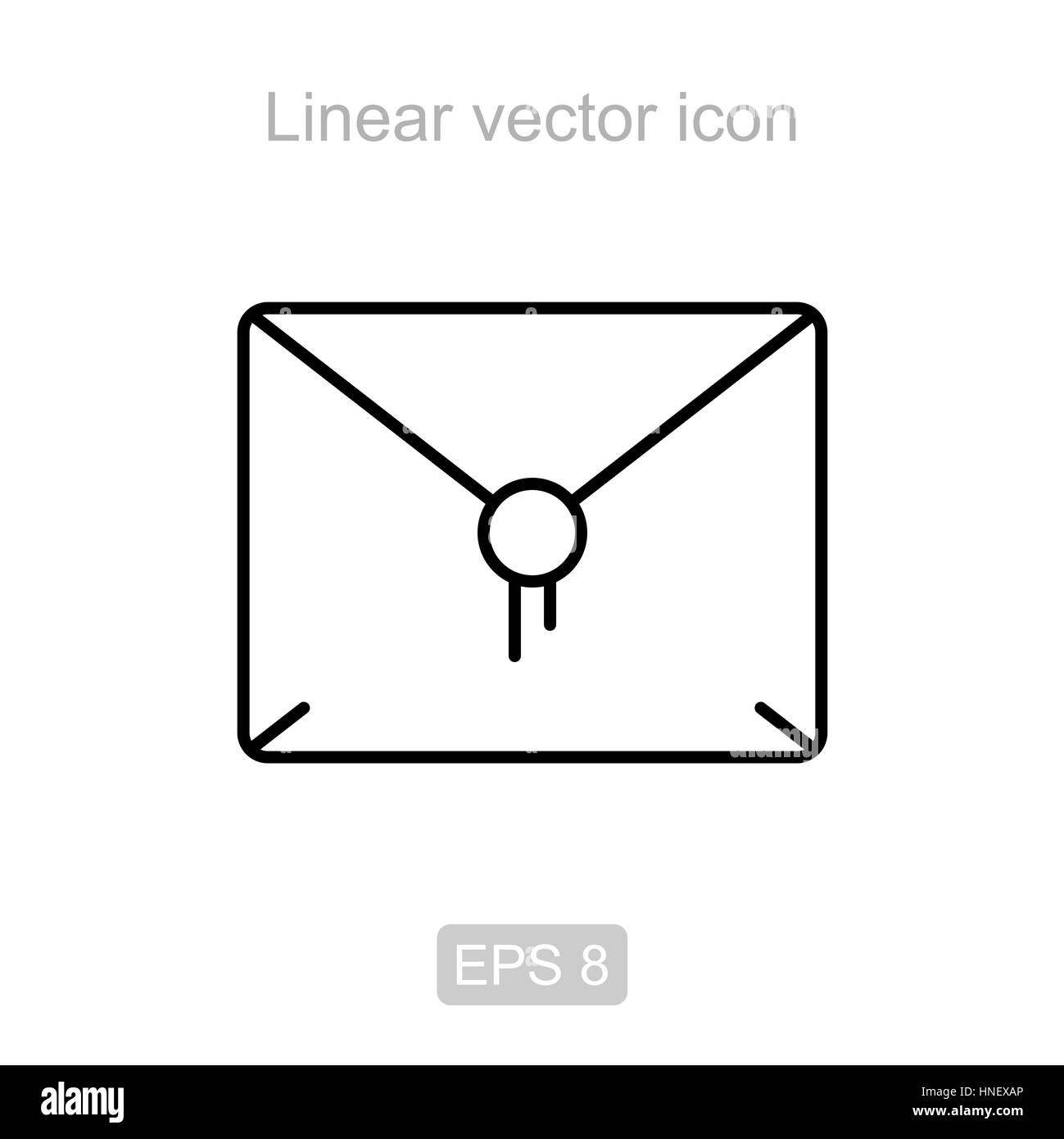 Send message icon linear Cut Out Stock Images & Pictures - Alamy