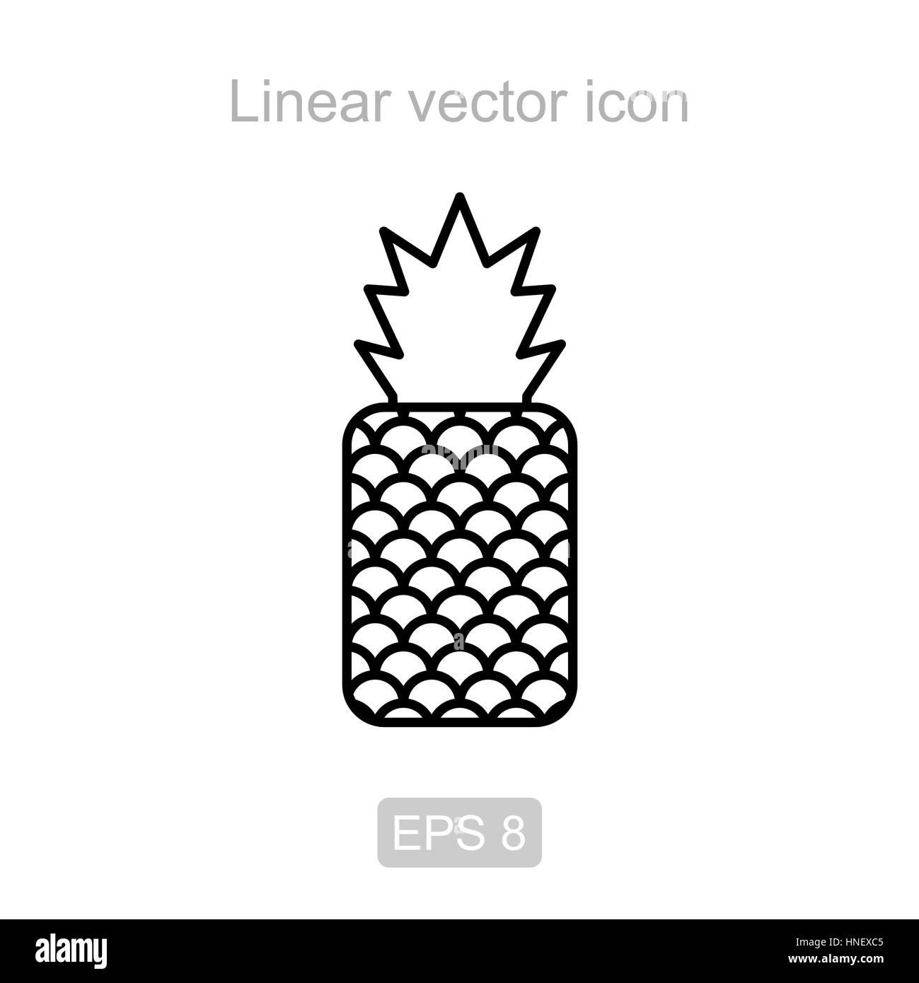Pineapple icon illustration Black and White Stock Photos & Images - Alamy