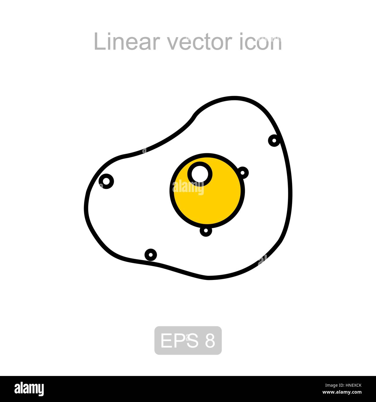 Fried egg chicken line Cut Out Stock Images & Pictures - Alamy