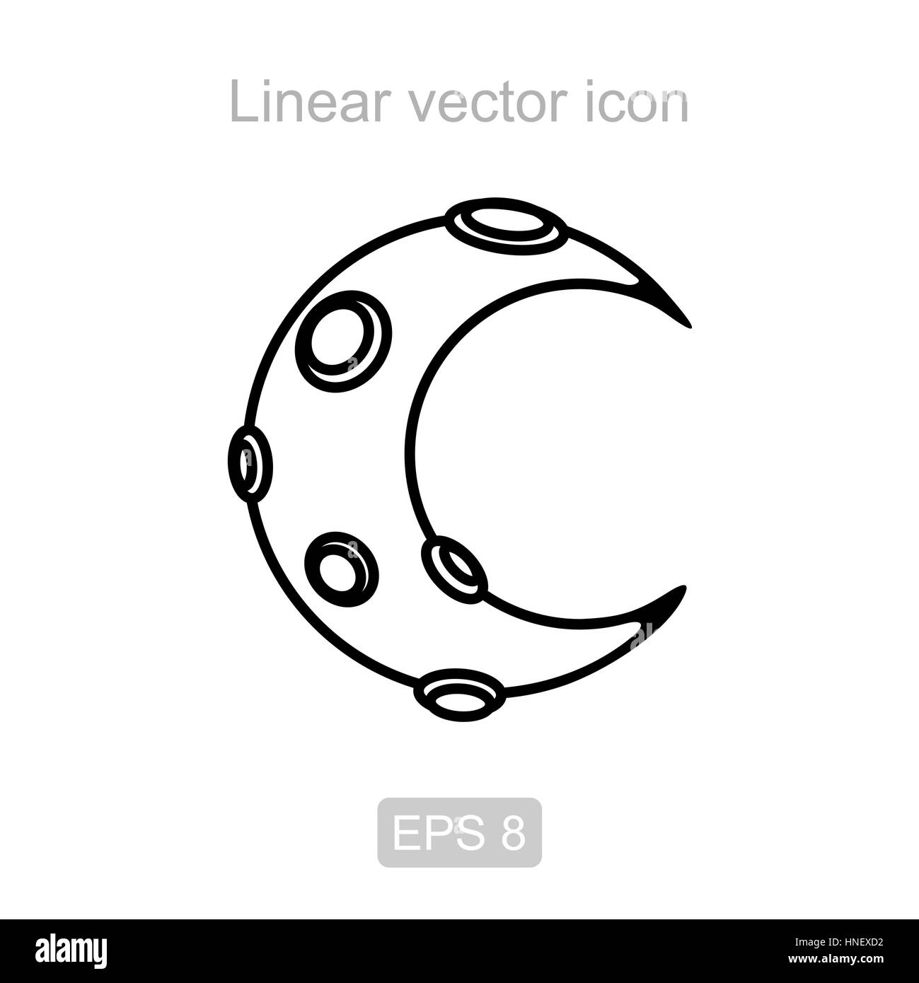 Thin crescent moon in Cut Out Stock Images & Pictures - Alamy