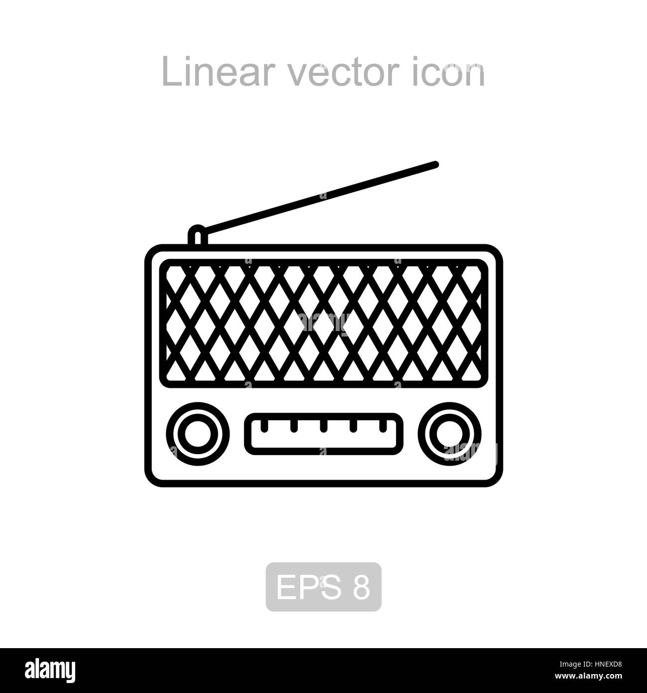 Sound wave icon linear Black and White Stock Photos & Images - Alamy