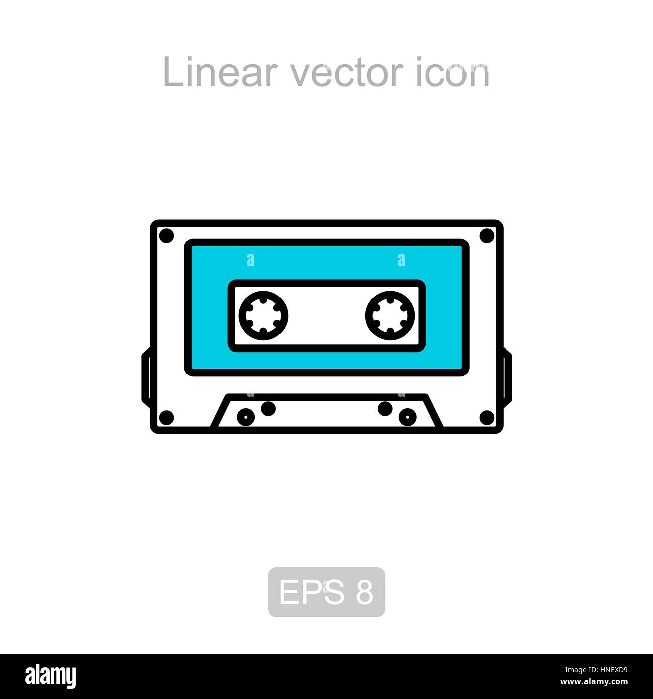 Audio cassette tape in recorder Stock Vector Images - Alamy