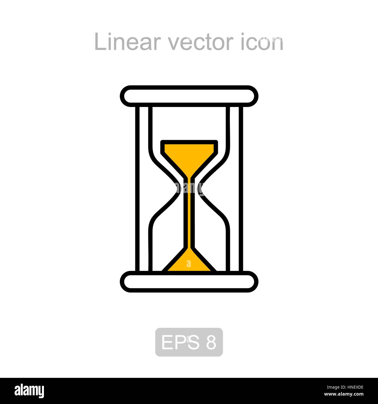 Icon of the hourglass in a linear style Stock Vector Image & Art - Alamy