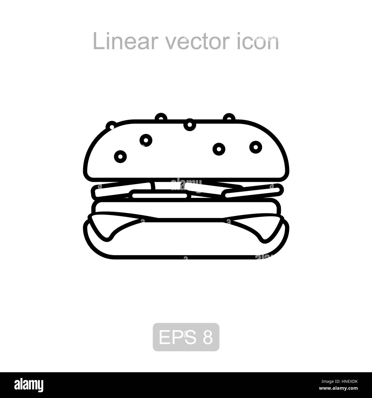 Burger top bun icon Stock Vector Images - Alamy