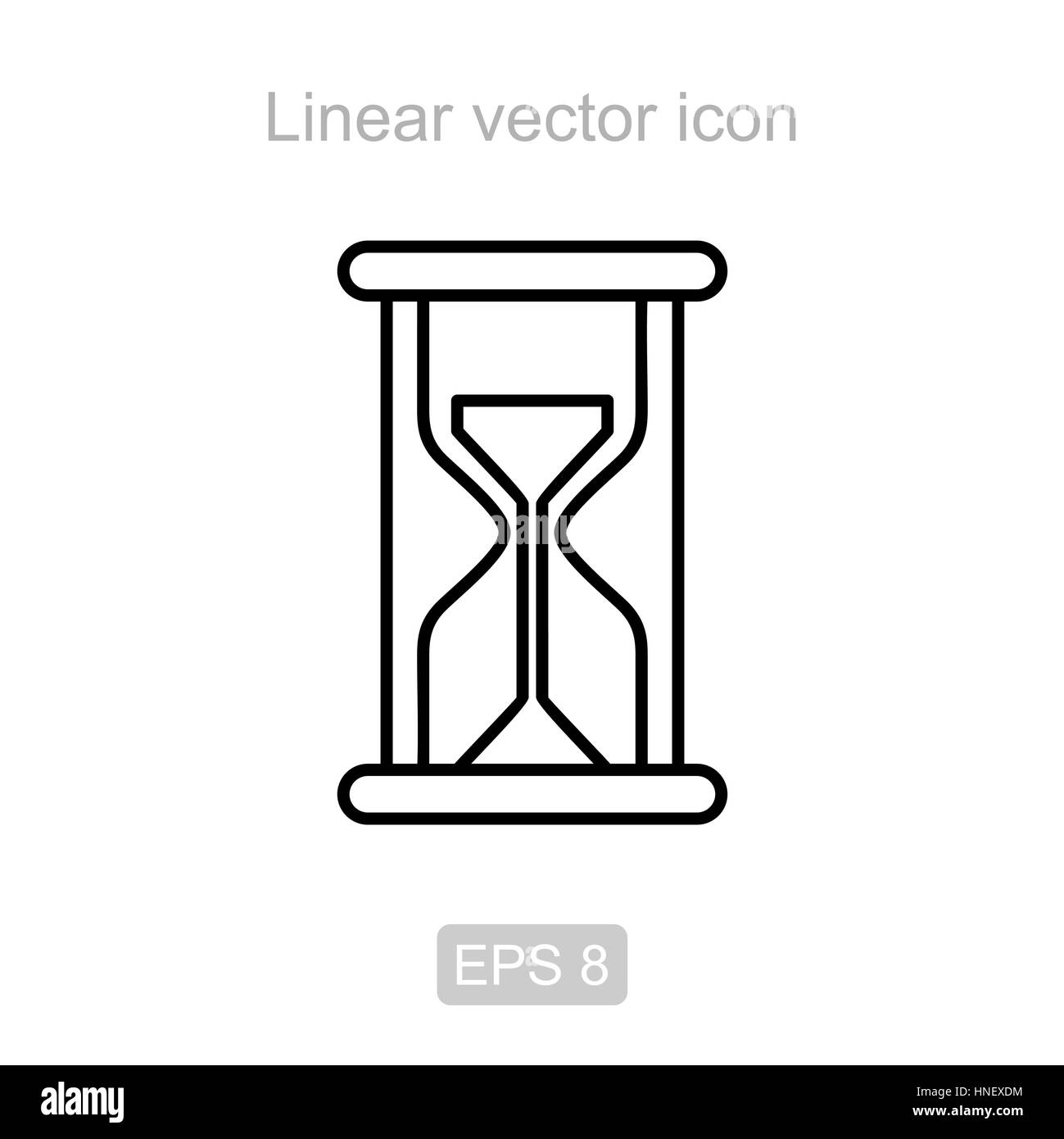 Hourglass icon line isolated Black and White Stock Photos & Images - Alamy