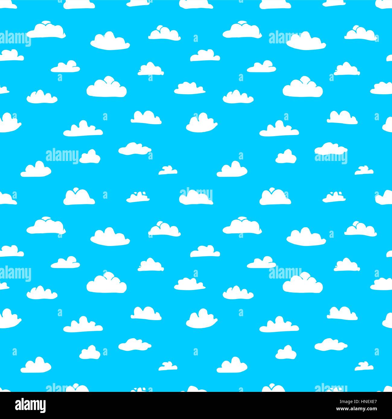 Vintage cartoon clouds seamless Stock Vector Images - Alamy