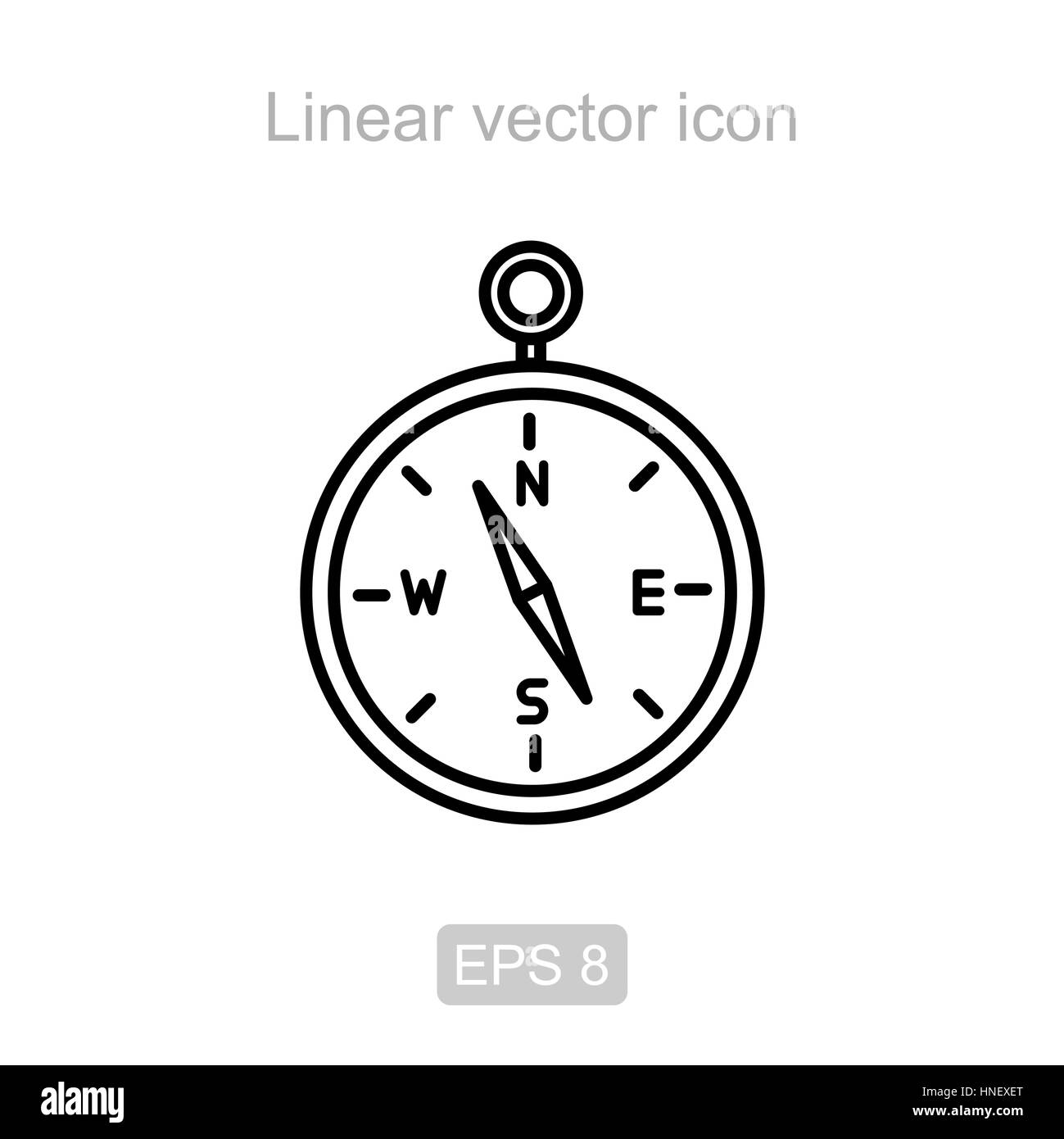 Vector illustration simple compass hi-res stock photography and images - Alamy