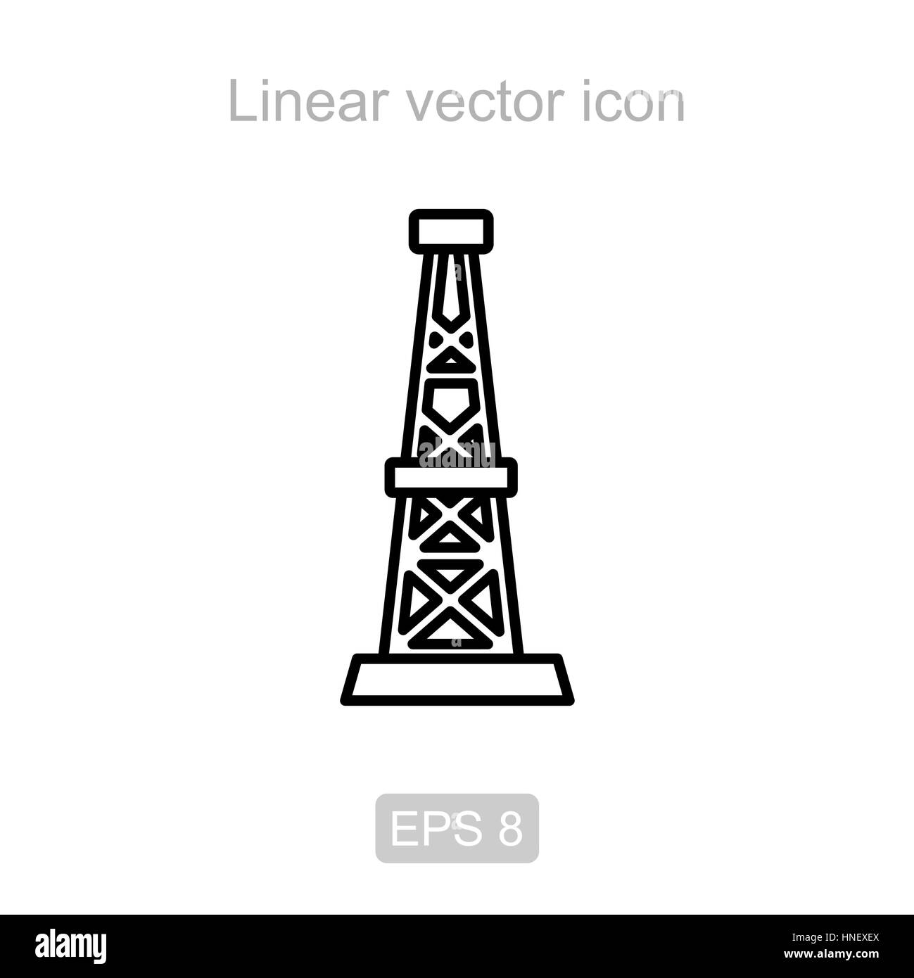 Oil rig. Linear vector icon Stock Vector Image & Art - Alamy
