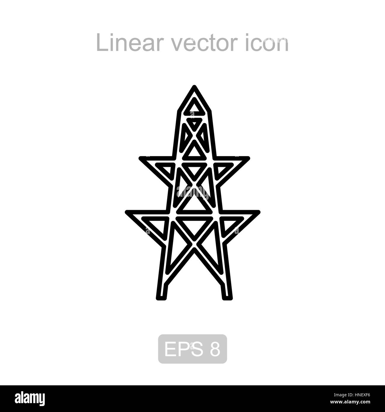 High voltage icon outline Stock Vector Images - Alamy