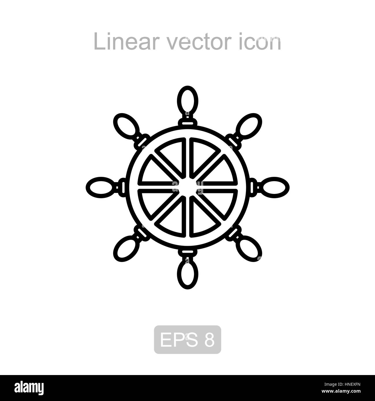 Steering wheel icon linear Black and White Stock Photos & Images - Alamy