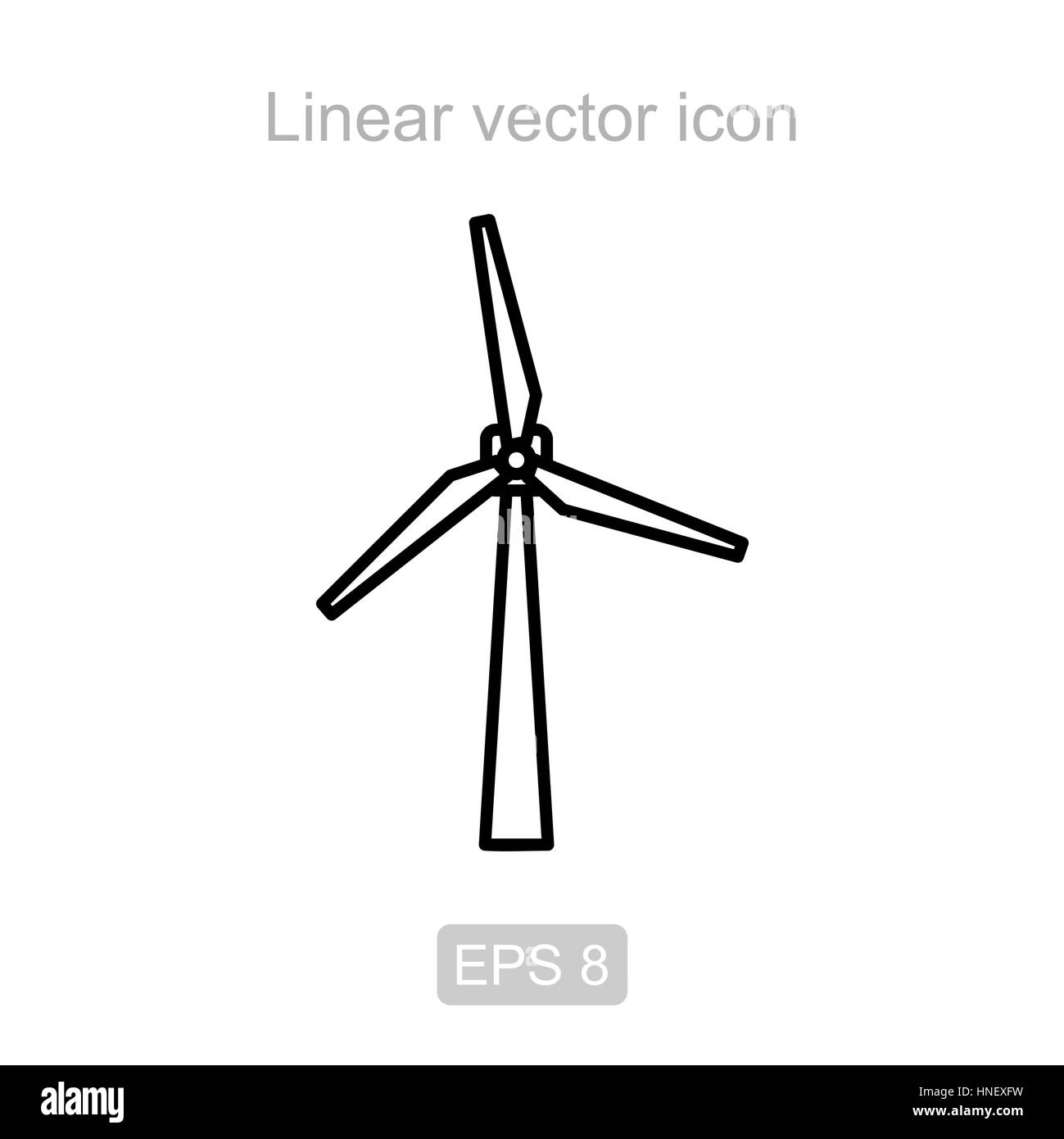Windmill. Linear vector icon Stock Vector Image & Art - Alamy