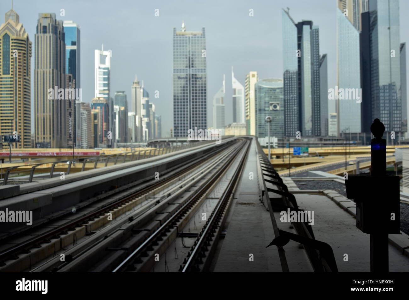 Dubai, United Arab Emirates - February 11, 2017, The Dubai Metro is a ...
