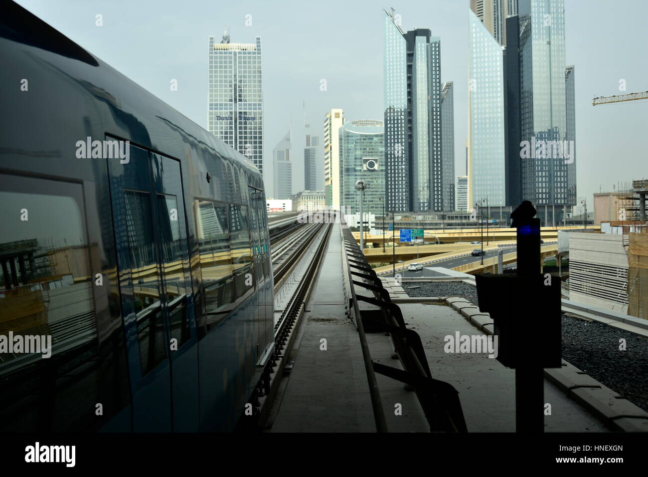 Dubai, United Arab Emirates - February 11, 2017, The Dubai Metro is a ...