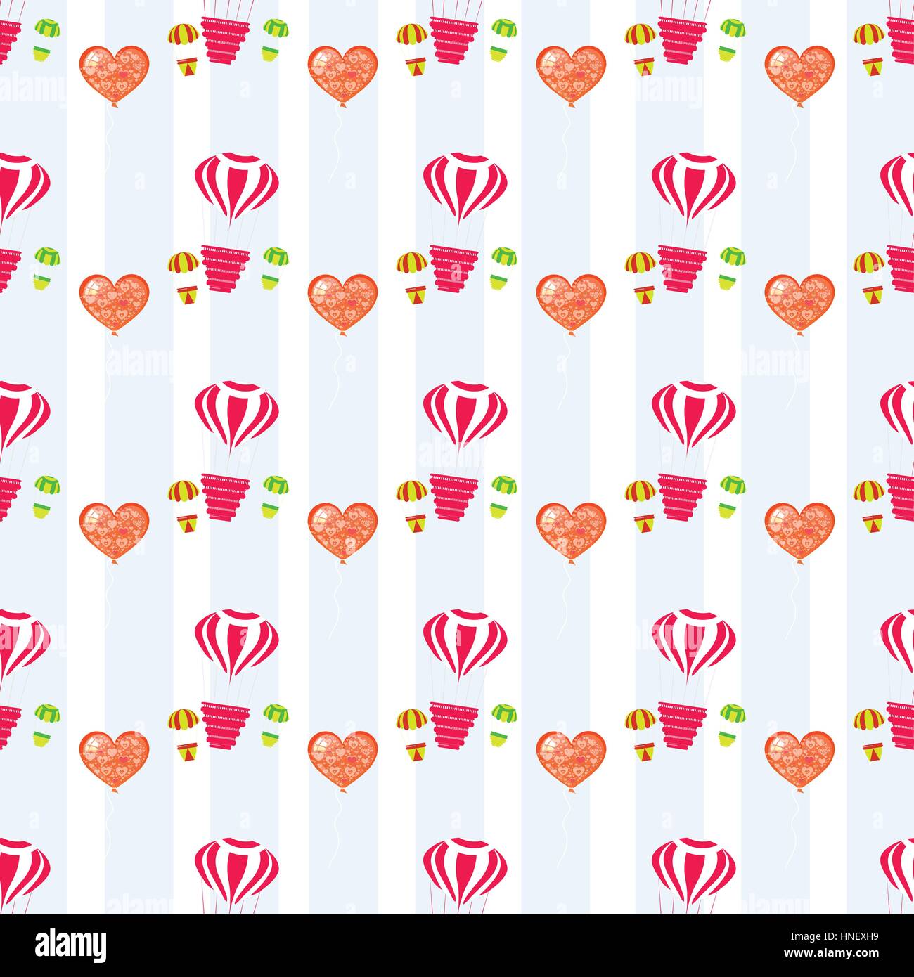 Balloons with heart. seamless pattern. children s illustration. used ...