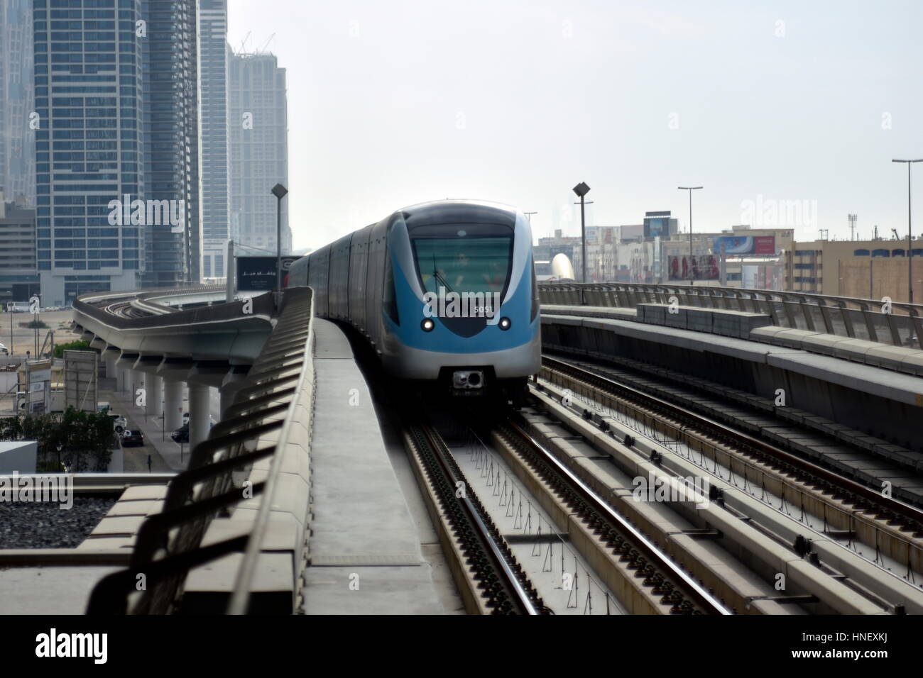 Dubai, United Arab Emirates - February 11, 2017, The Dubai Metro is a ...