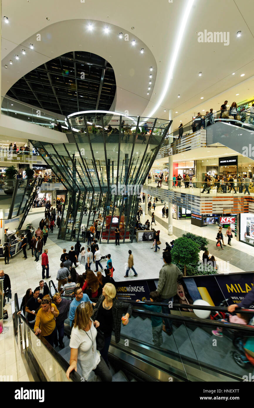 Milaneo, big shopping center, Stuttgart, Baden-Württemberg, Germany ...