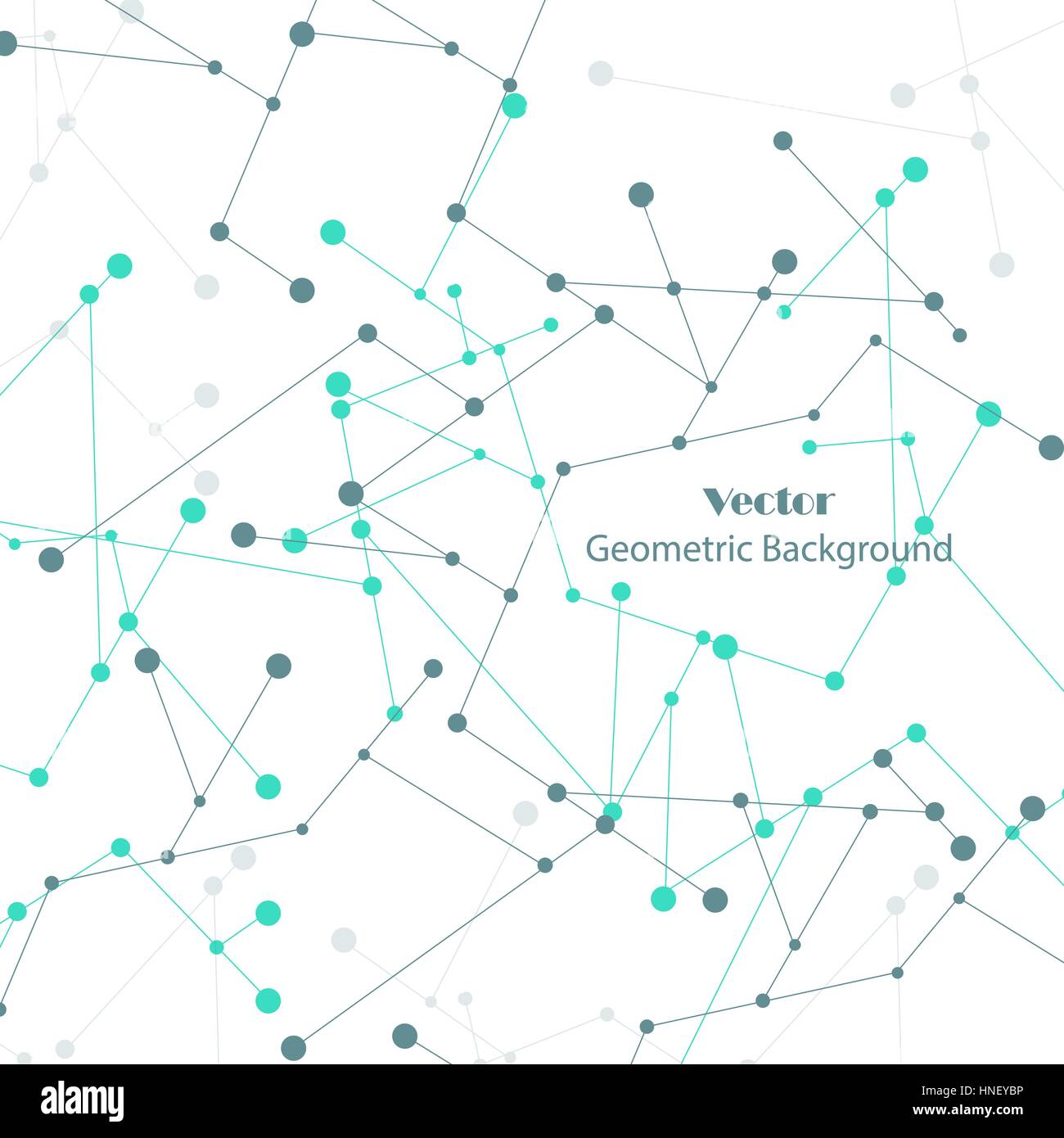 Geometric pattern with connected lines and dots. Vector illustration ...