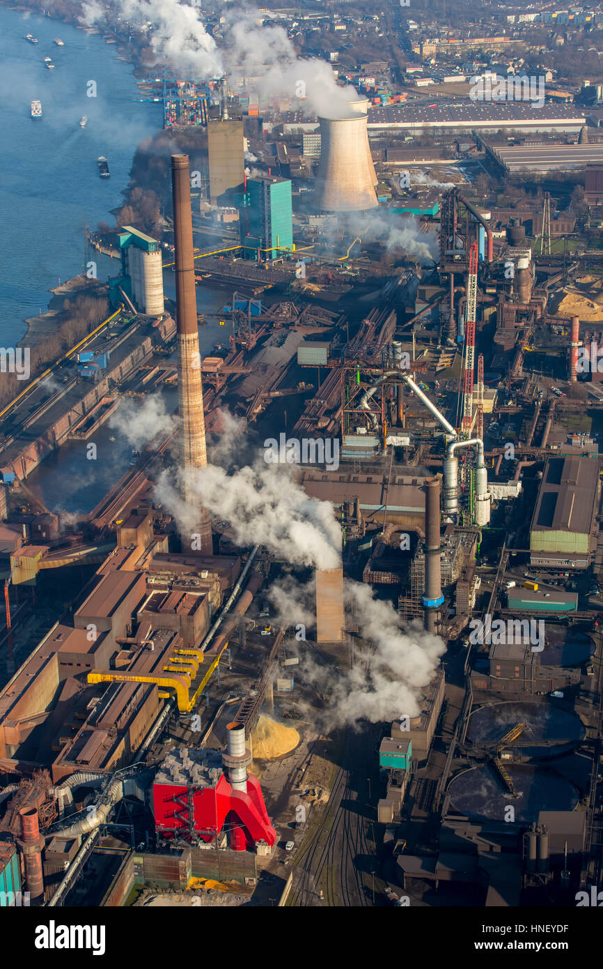 HKM Duisburg, steel mill, Hüttenwerke Krupp Mannesmann GmbH, Duisburg ...