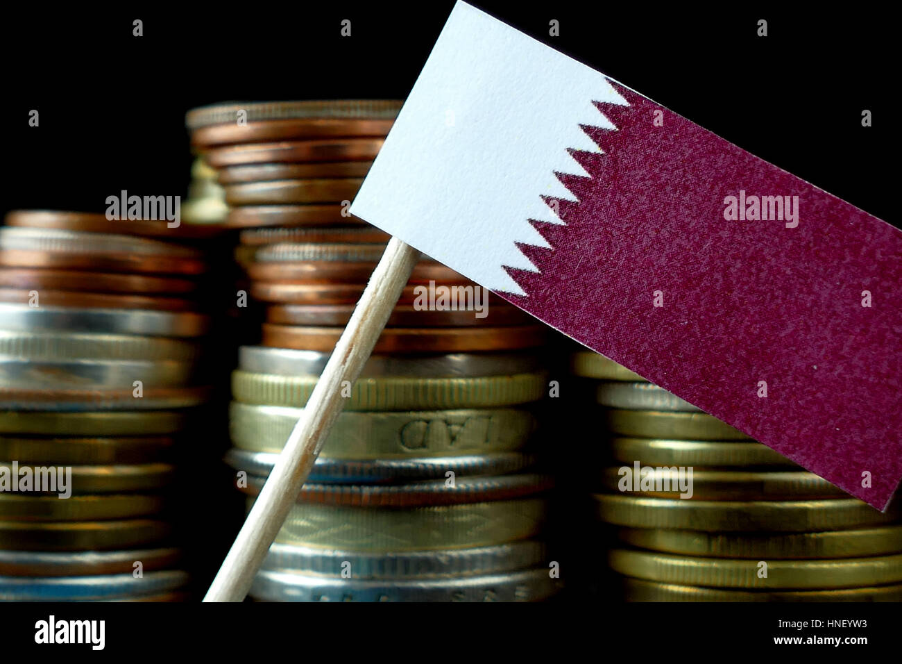 Qatar flag waving stack hi-res stock photography and images - Alamy