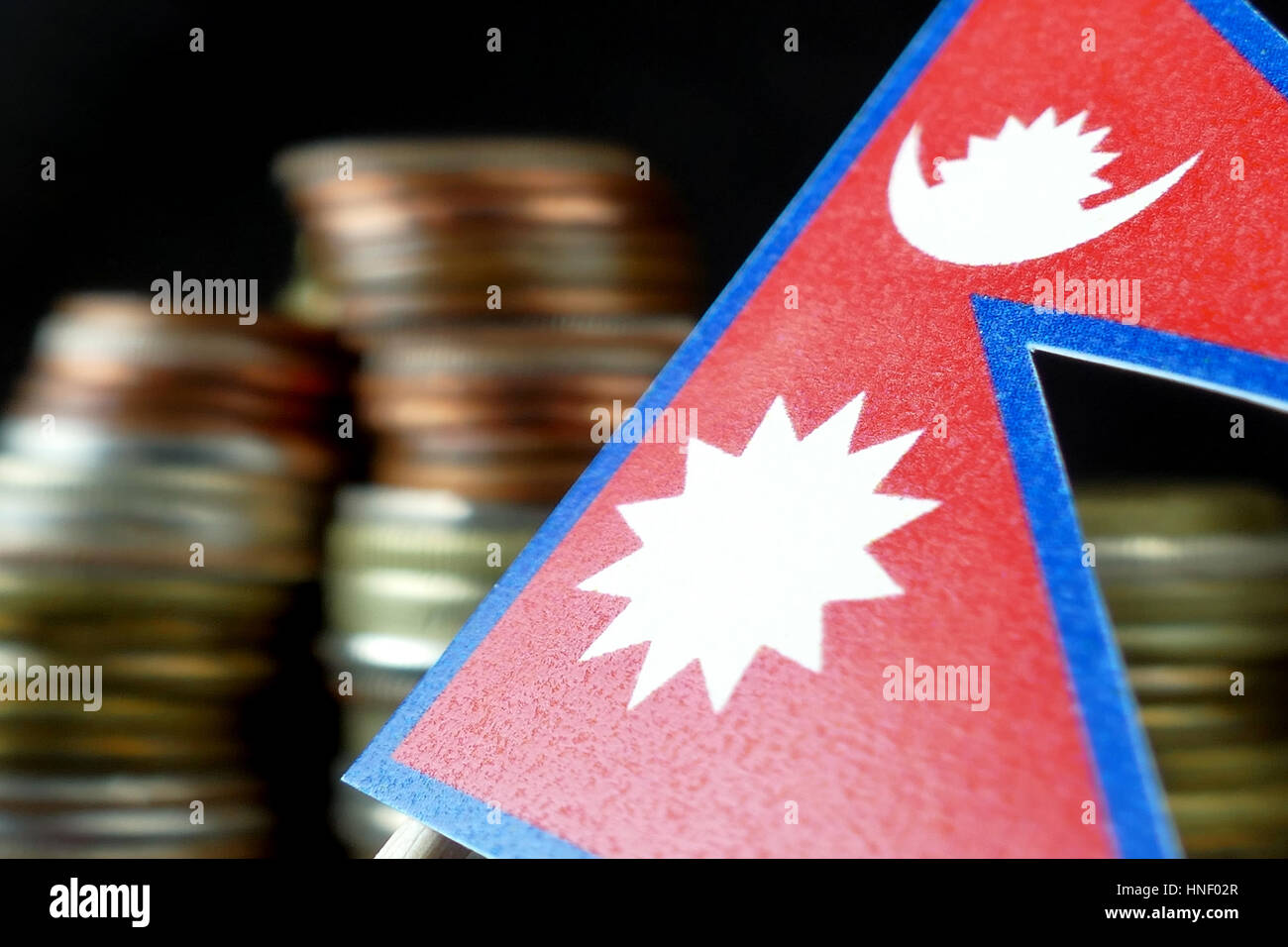 Nepal coin coins currency money hi-res stock photography and images - Alamy