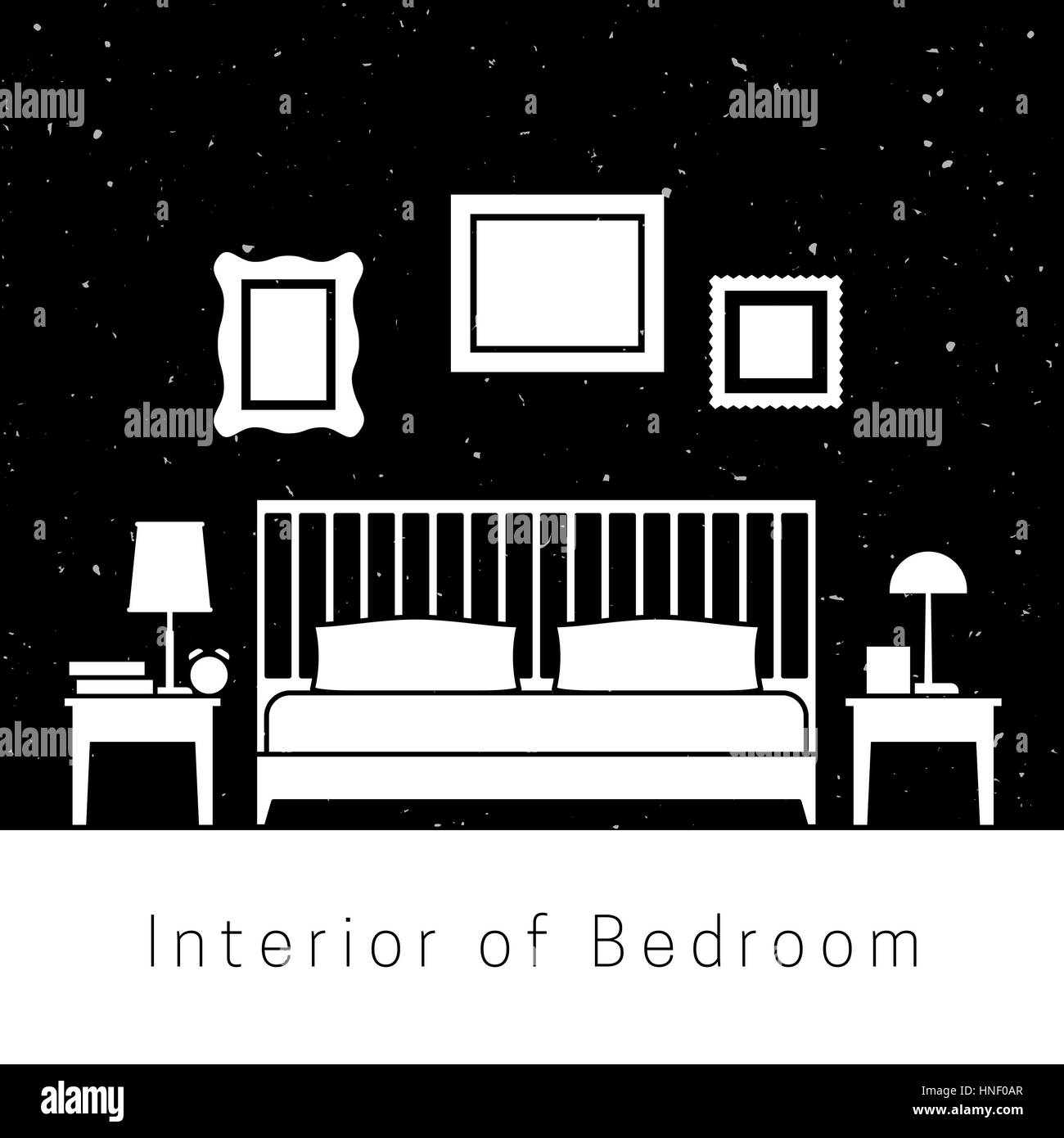 Bedroom floor and wall background Black and White Stock Photos & Images ...